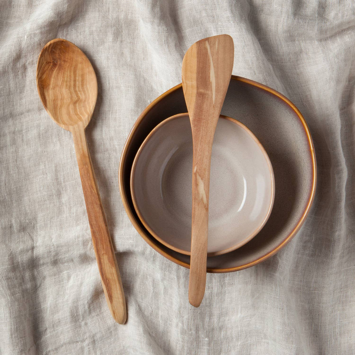 Olive Wood Corner Spatula – F + L Boutique