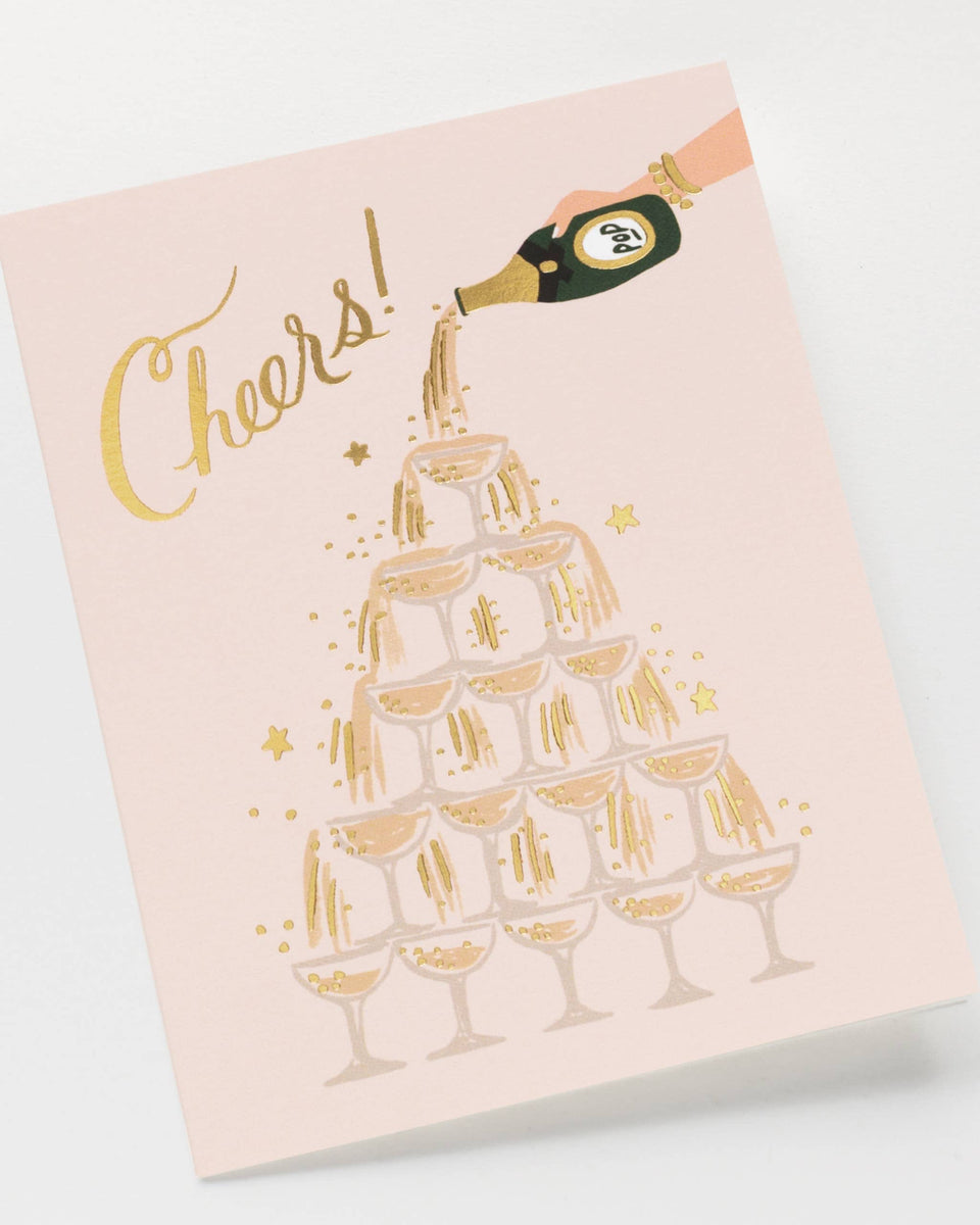 Champagne Tower Cheers - Card – F + L Boutique
